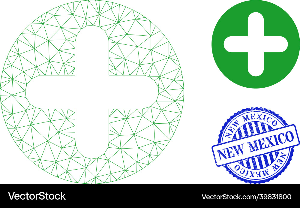 New mexico textured rubber imprint and web mesh Vector Image