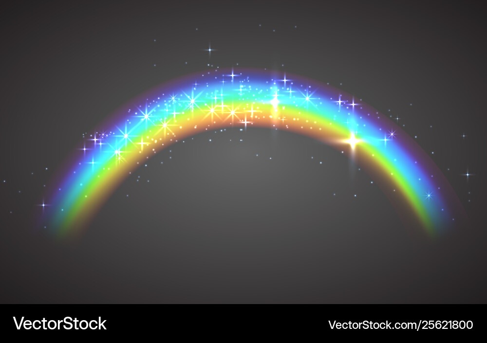 Realistic rainbow abstract colorful rainbow Vector Image