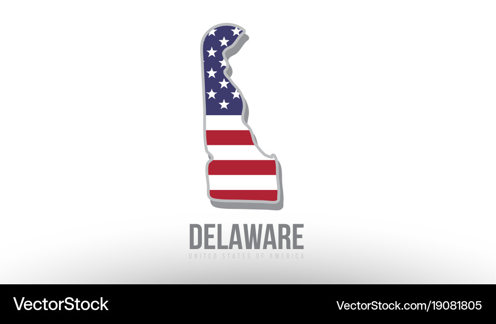 A county state with us united states flag Vector Image