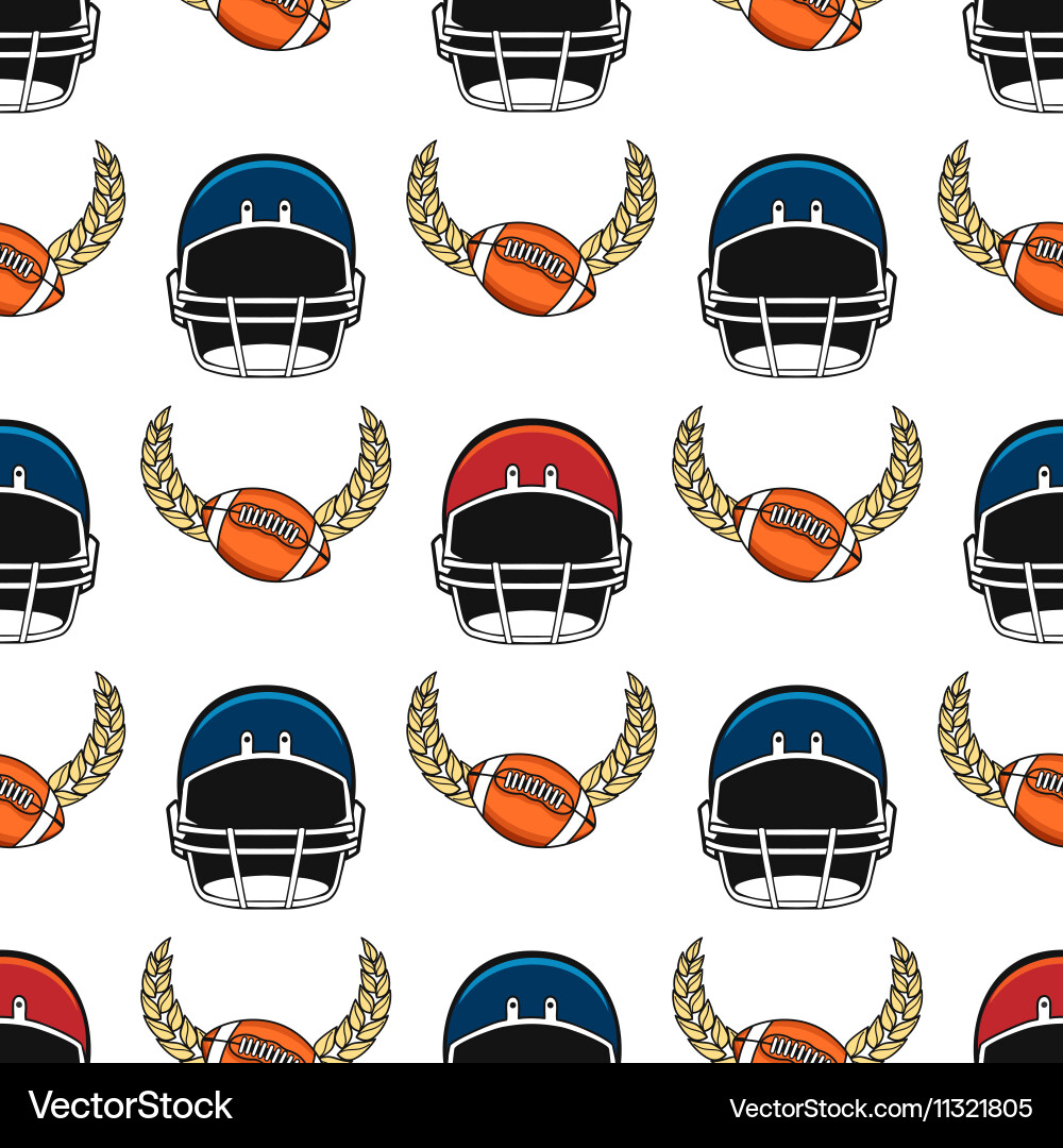 American football seamless pattern Royalty Free Vector Image
