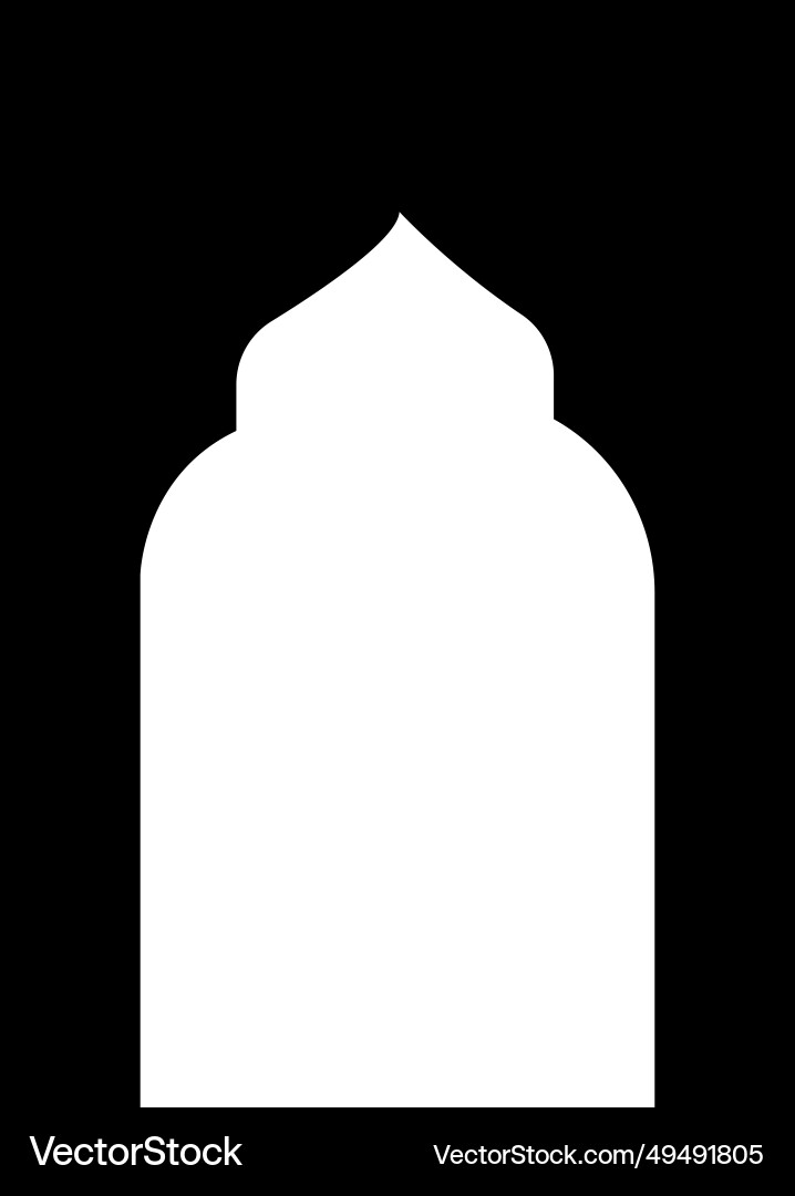 Arabic arch window and doors icon traditional Vector Image