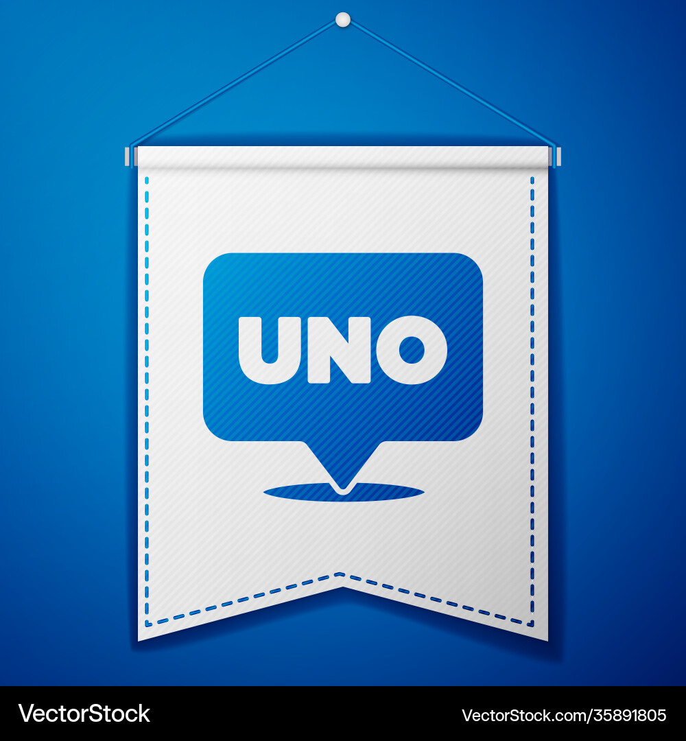 Blue uno card game icon isolated on Royalty Free Vector
