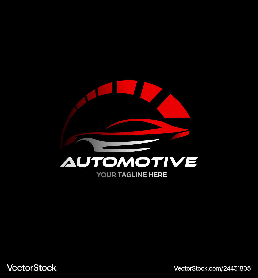 Car logo in simple line graphic design template Vector Image