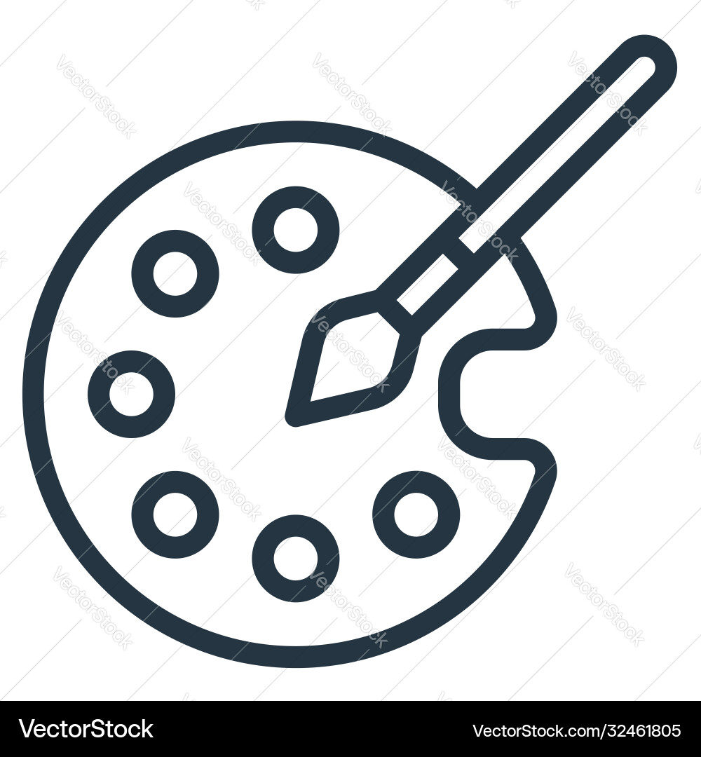 Color palette icon isolated on white background Vector Image