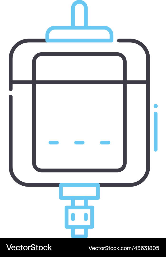 Dc motor line icon outline symbol Royalty Free Vector Image