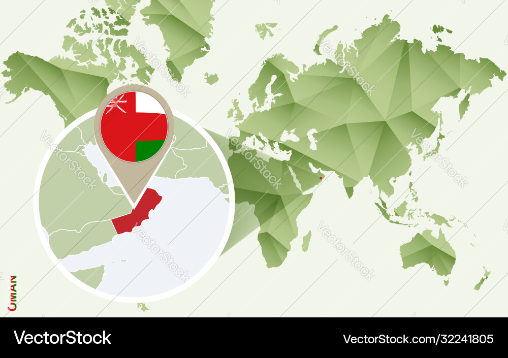 Infographic for oman detailed map oman Royalty Free Vector