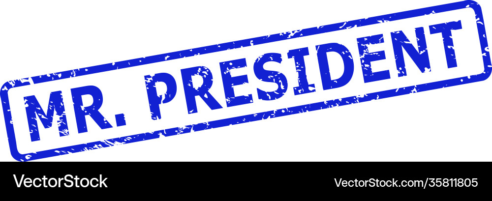 Mr president stamp with grunge surface Royalty Free Vector