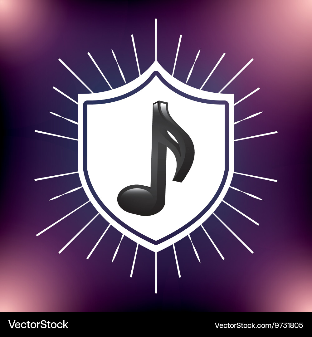 Music note icon and sound design Royalty Free Vector Image