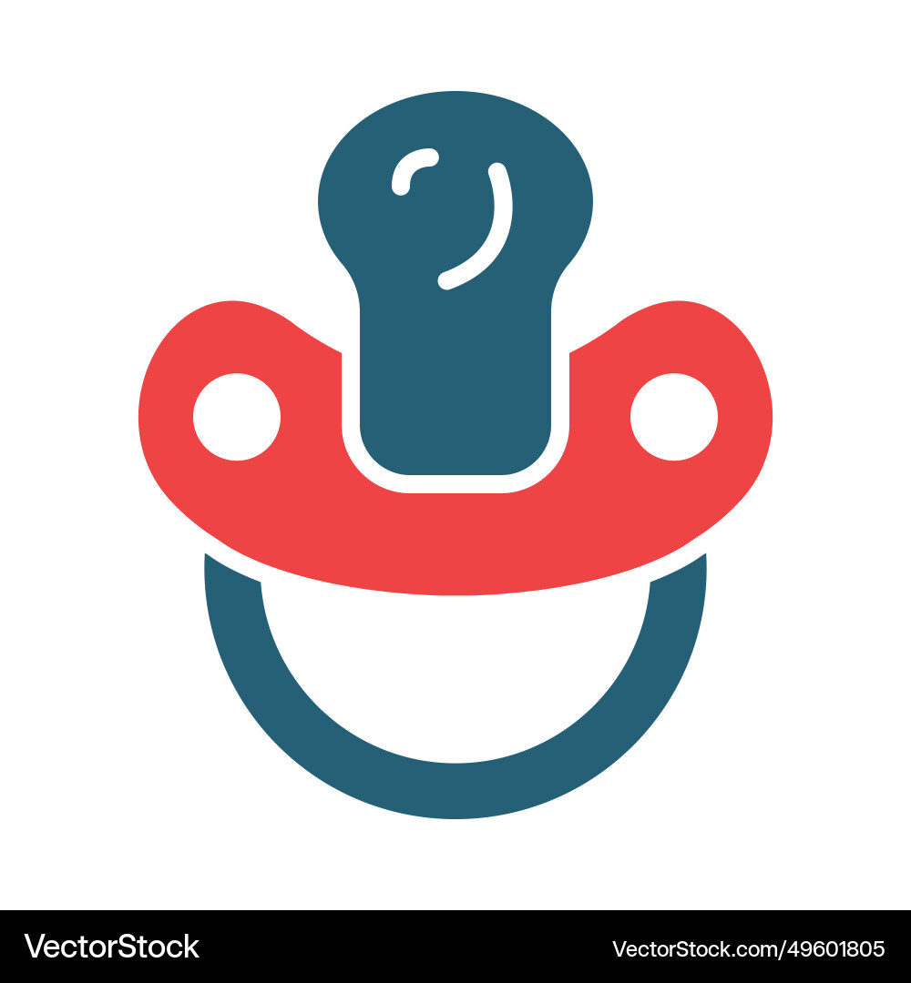 Pacifier glyph two color icons for personal Vector Image