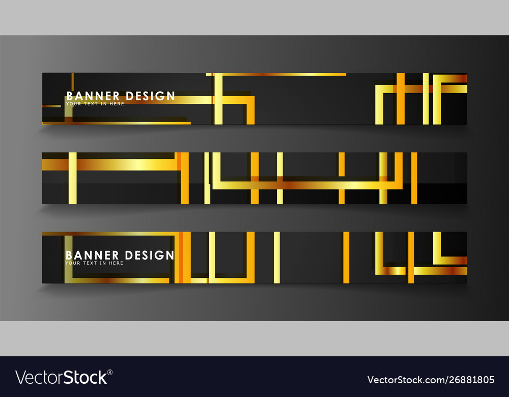 Set a banner with rectangular background Vector Image