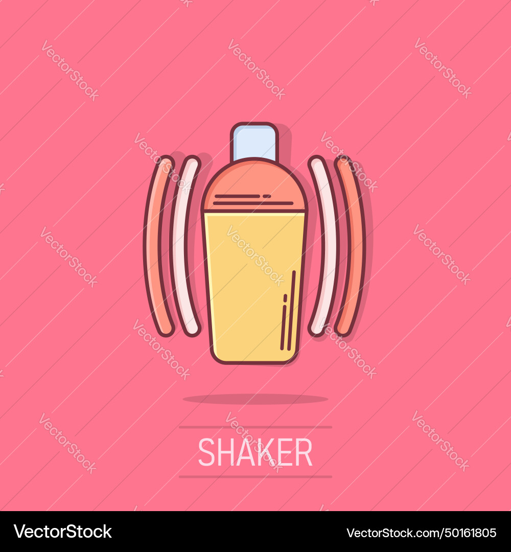 Shaker cocktail icon in comic style alcohol Vector Image