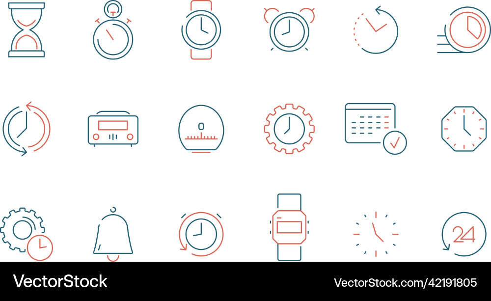Time icon calendar clock watch fast timing Vector Image