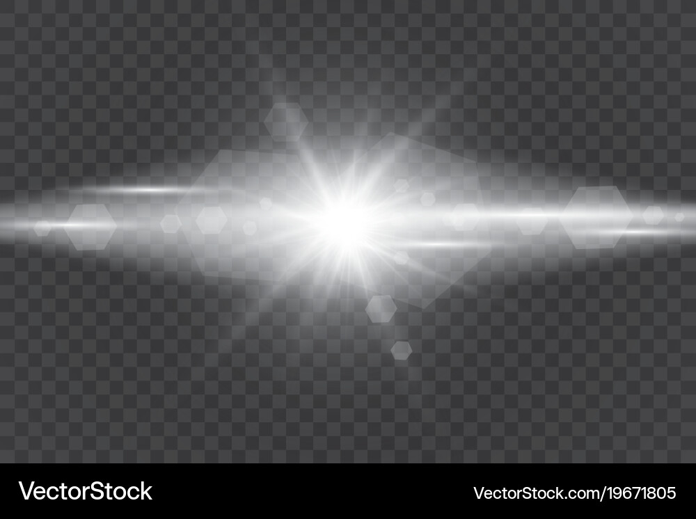 Transparentes Sonnenlicht Speziallinsen-Flack Vektorbild