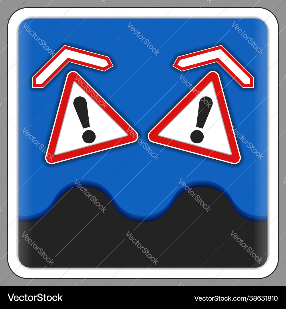 Abstract face consisting road signs for design Vector Image