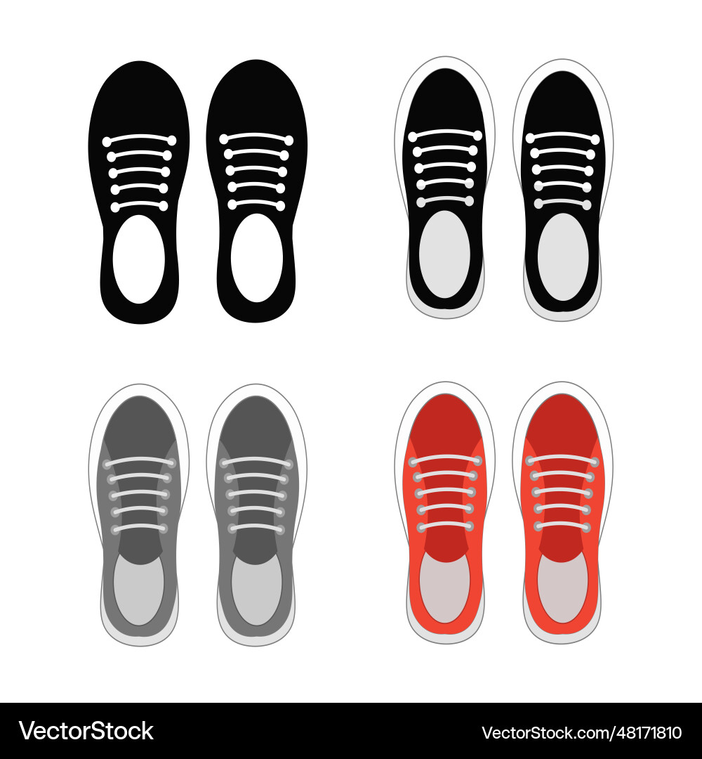Abstract sneaker shoes silhouette Royalty Free Vector Image