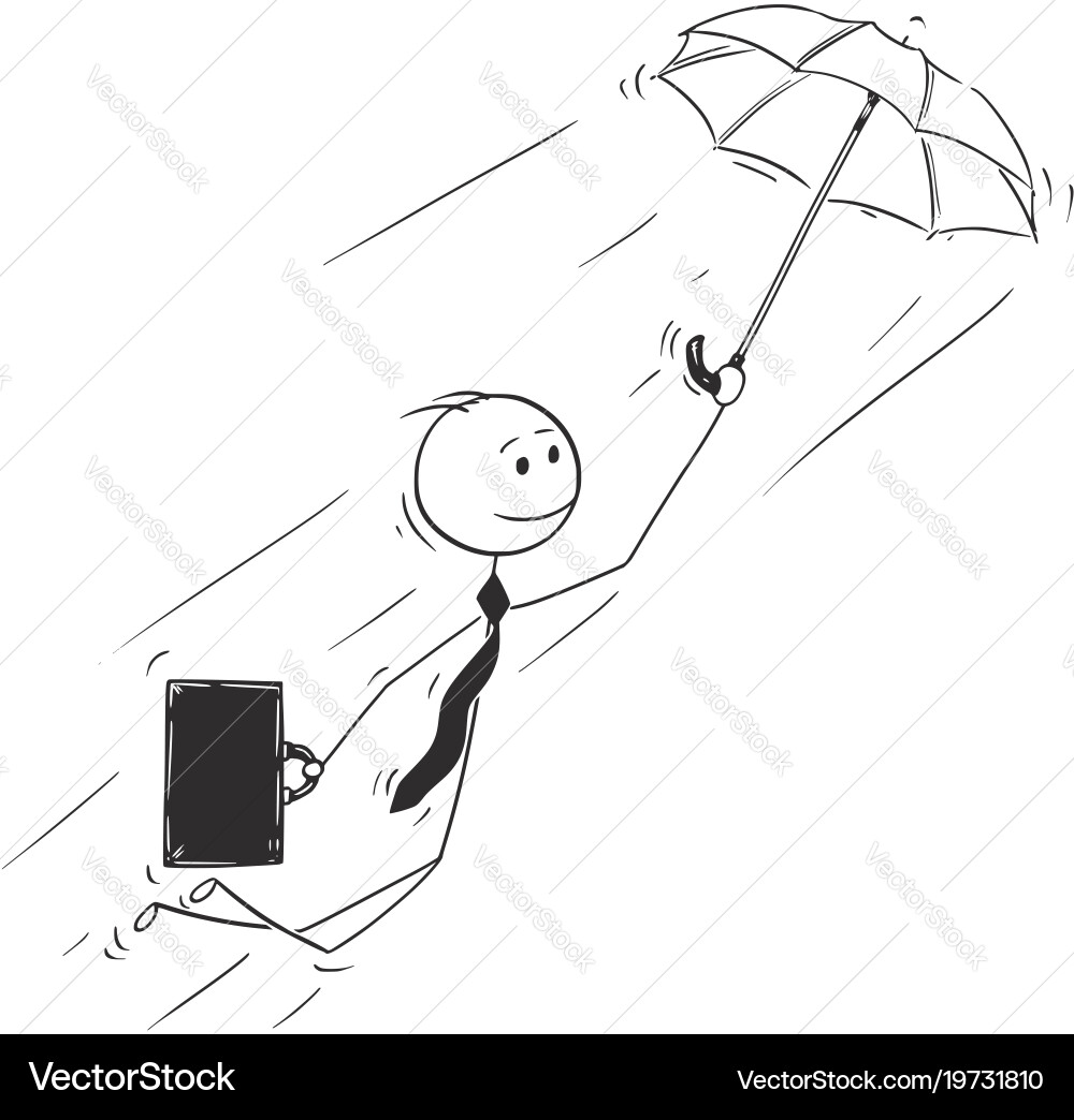 Conceptual cartoon businessman creative Royalty Free Vector