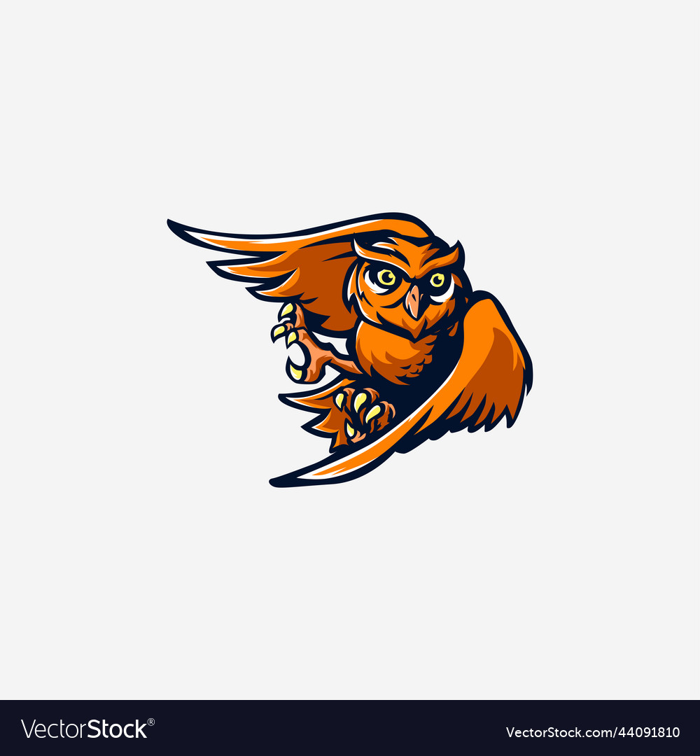 Flying owl Royalty Free Vector Image - VectorStock