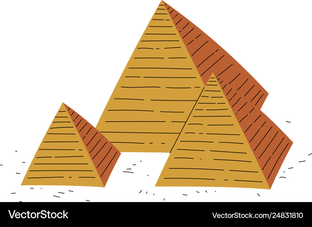 Great pyramids egypt traditional egyptian Vector Image