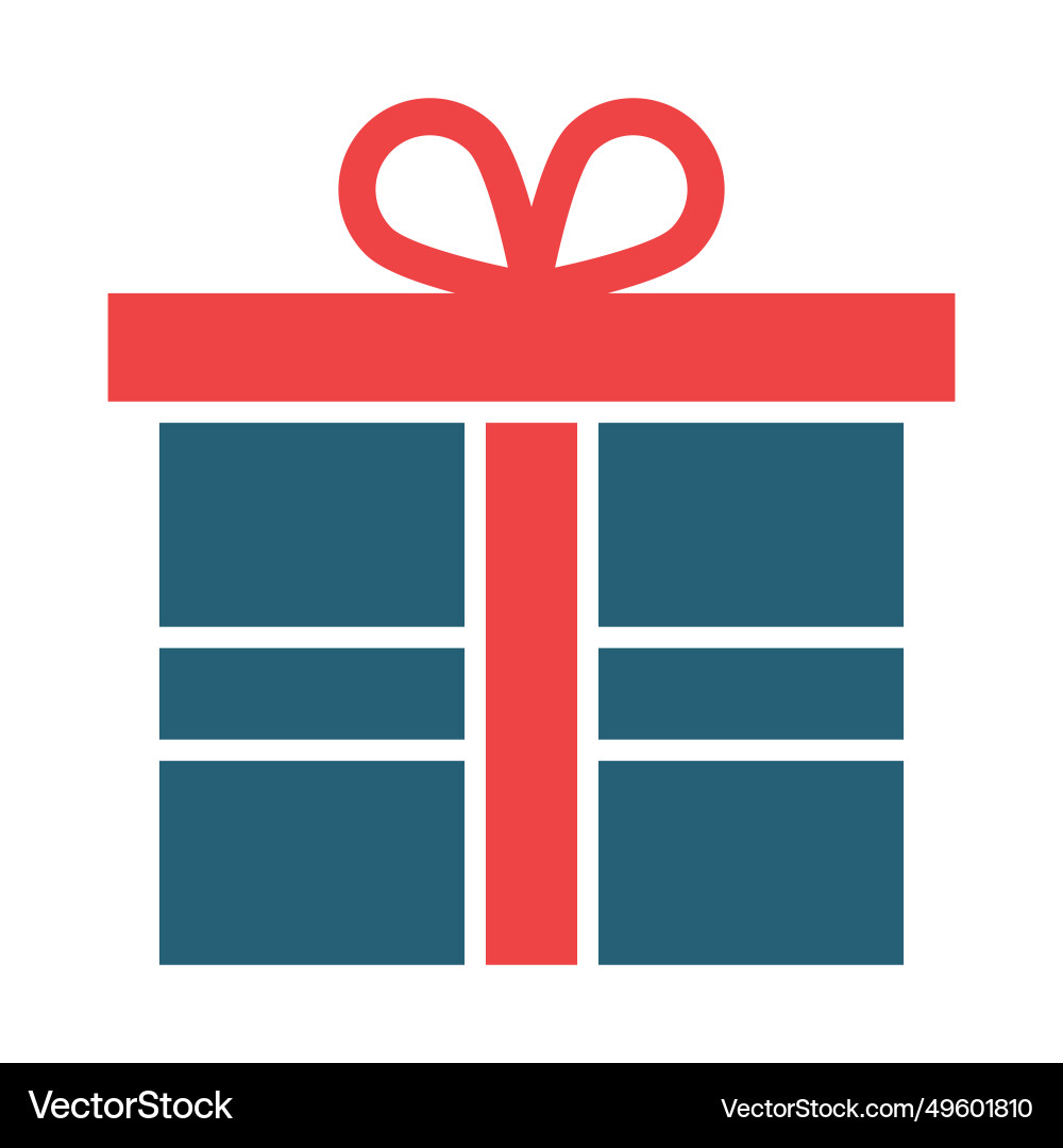 Present glyph two color icons for personal Vector Image