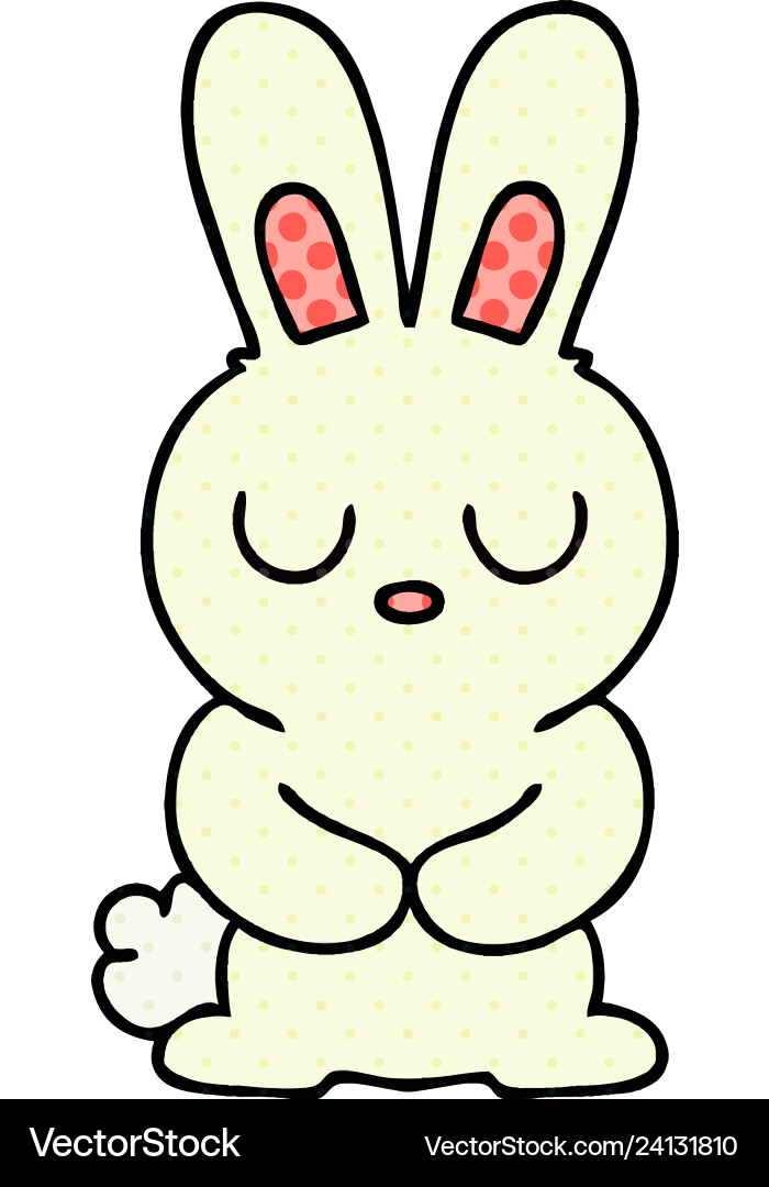 Quirky comic book style cartoon rabbit Royalty Free Vector