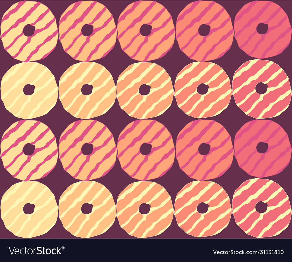 Seamless repeating pattern donuts Royalty Free Vector Image