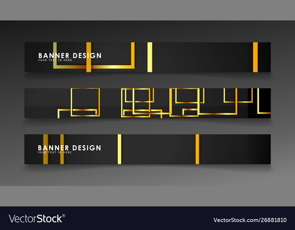 Set a banner with rectangular background Vector Image