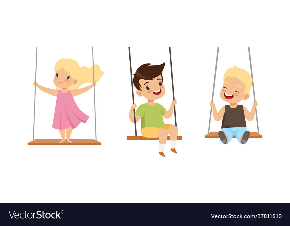 Kids Swinging Clipart