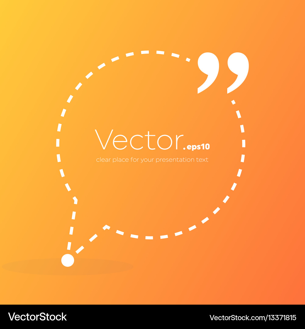 Abstract concept empty speech square quote Vector Image