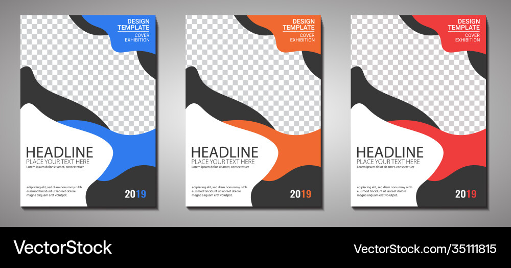 Brochure template cover book magazine Royalty Free Vector