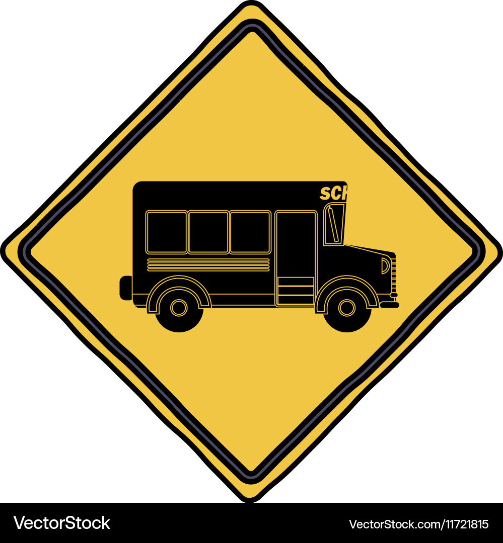 Isolated yellow road sign design Royalty Free Vector Image