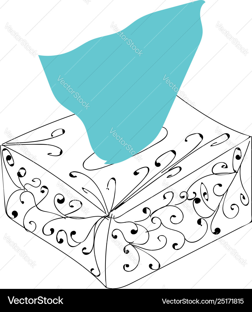 Paper napkins from box on white background Vector Image