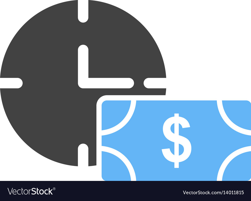 Time based payment Royalty Free Vector Image - VectorStock