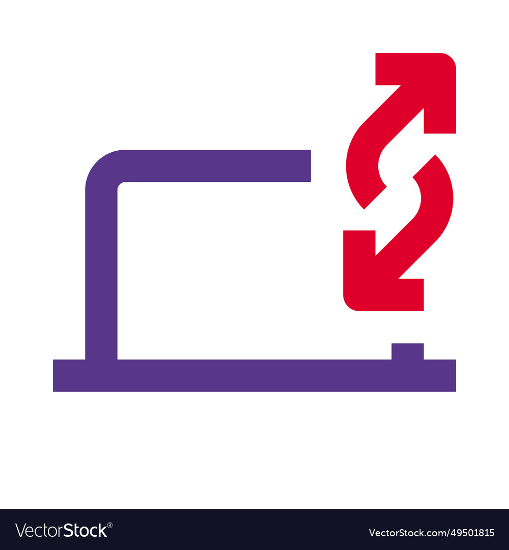 Transferring data using laptop between devices Vector Image