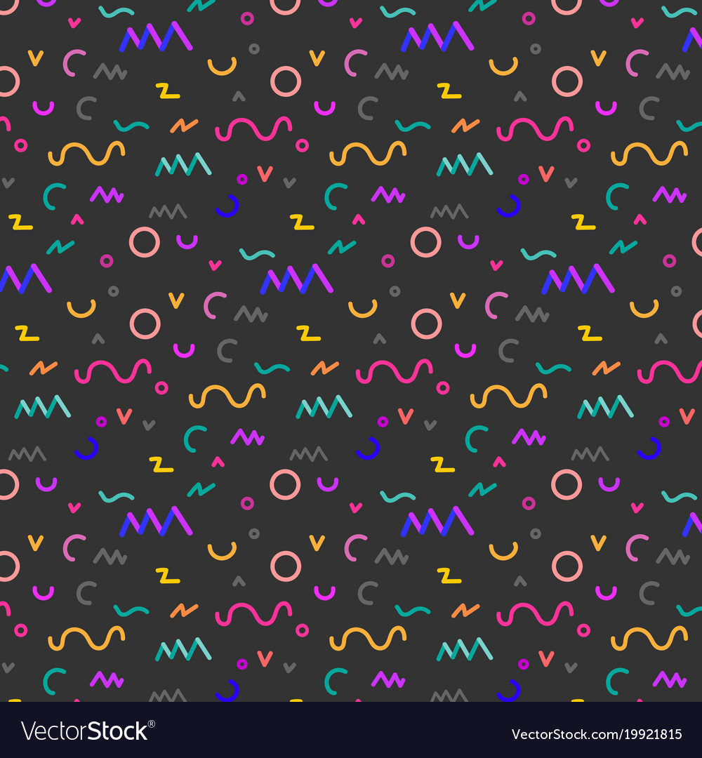 Trendy geometric elements memphis pattern Vector Image