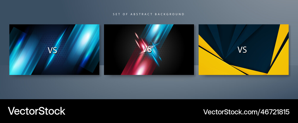 Versus banner background with blue sparkling Vector Image
