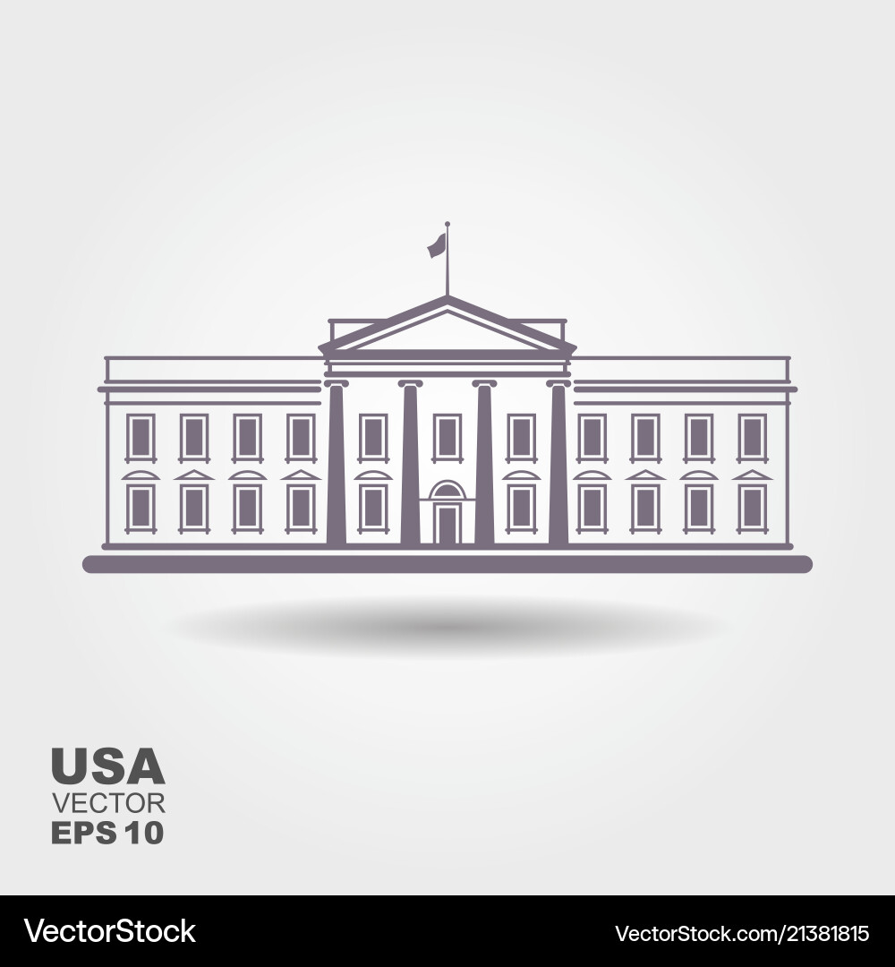 With white houseusa Royalty Free Vector Image - VectorStock