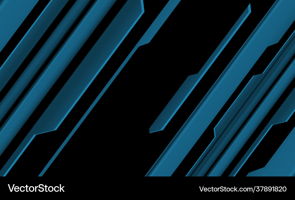 Abstract blue black circuit cyber geometric line Vector Image