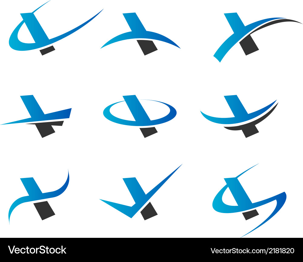 Alphabet i logo icons Royalty Free Vector Image