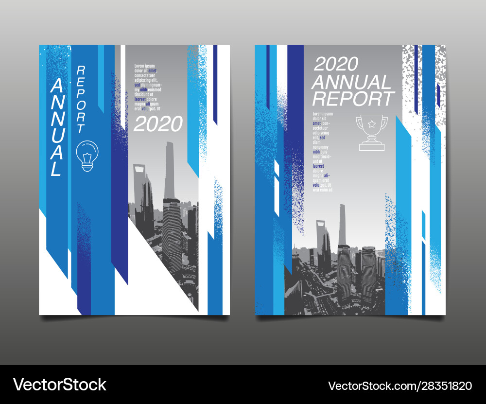 Annual report 2020 future business template Vector Image
