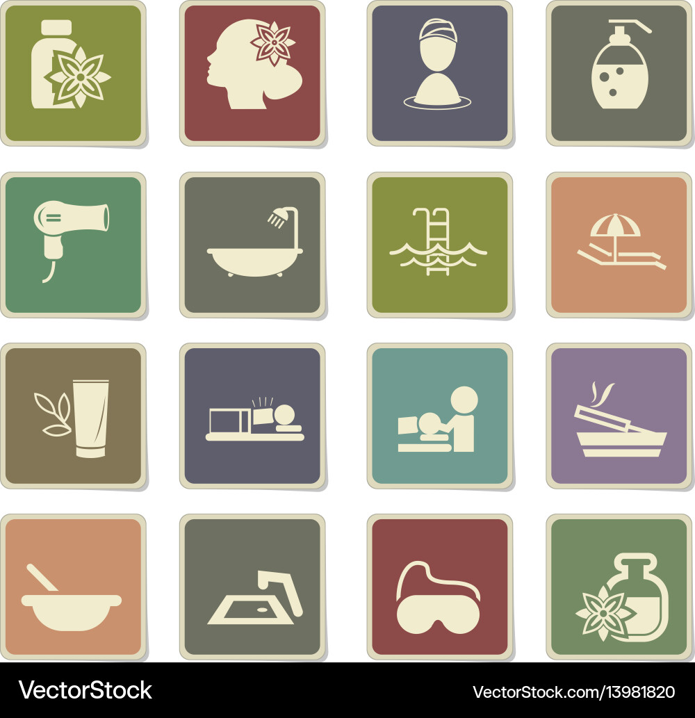 Beauty and spa icon set Royalty Free Vector Image