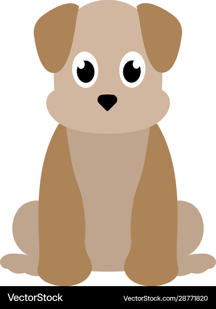 Cartoon a pretty doggy Royalty Free Vector Image