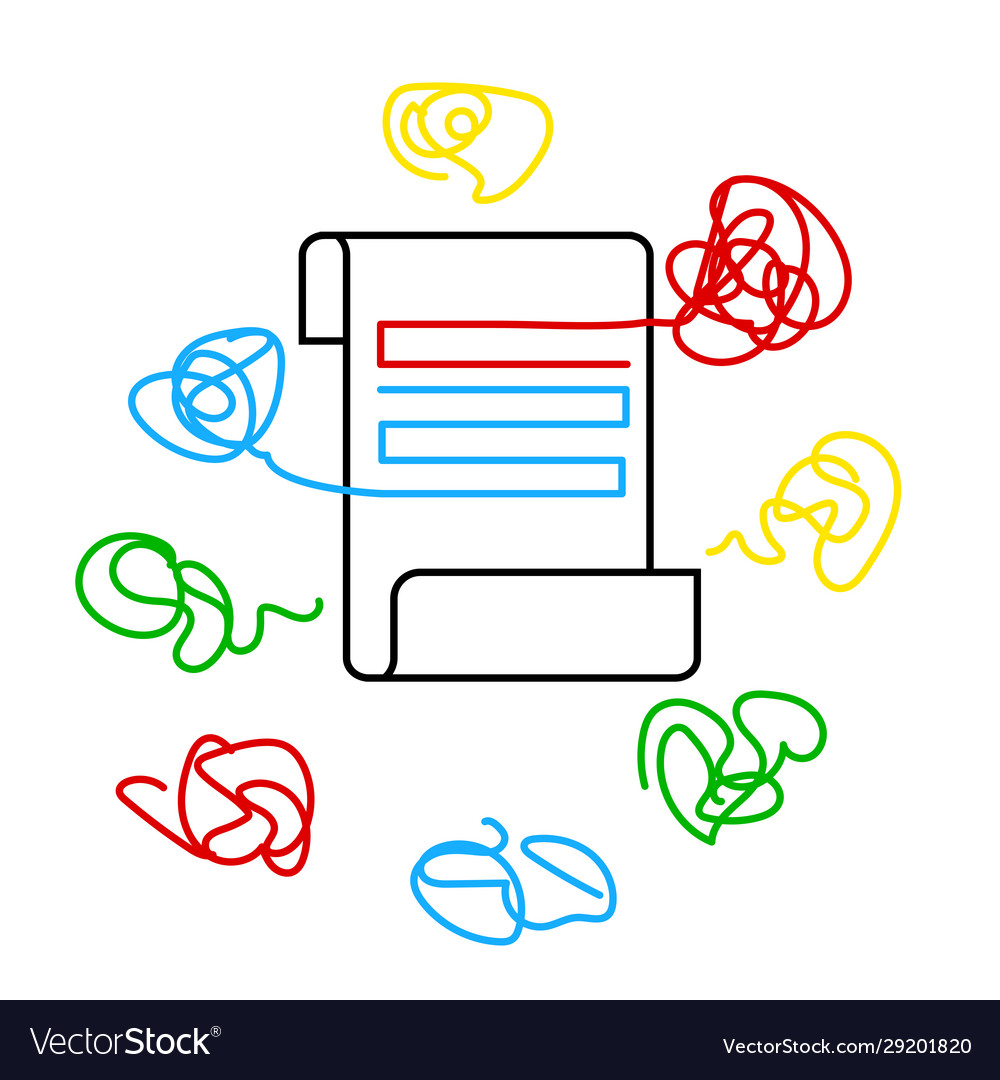 Creative work using abstract ideas concept Vector Image