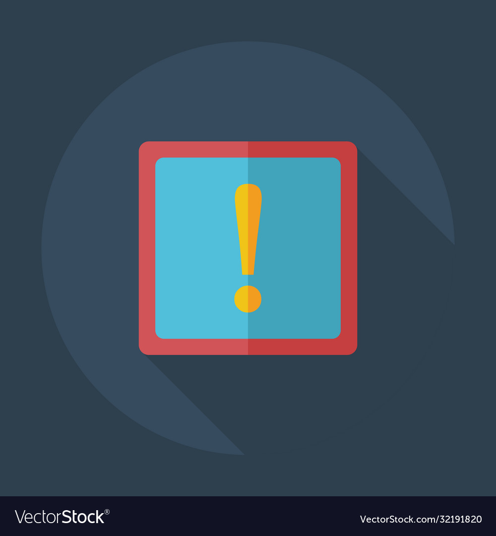 Flat modern design with shadow icons warning Vector Image