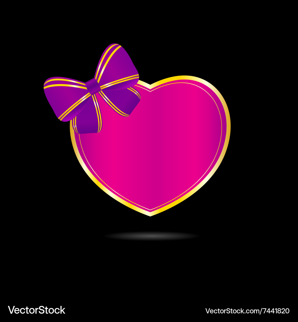 Heart love in pink Royalty Free Vector Image - VectorStock