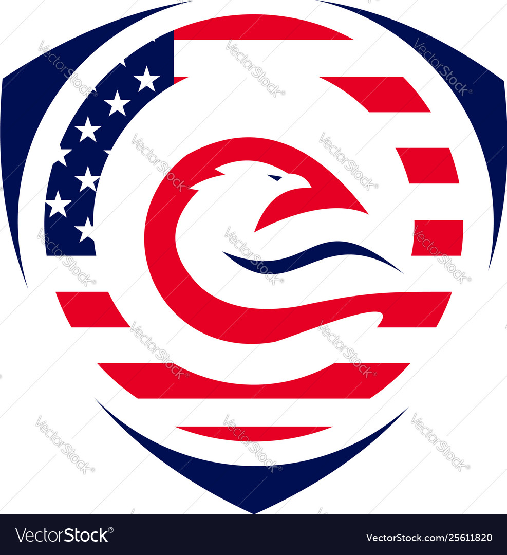 Security shield eagle logo design Royalty Free Vector Image