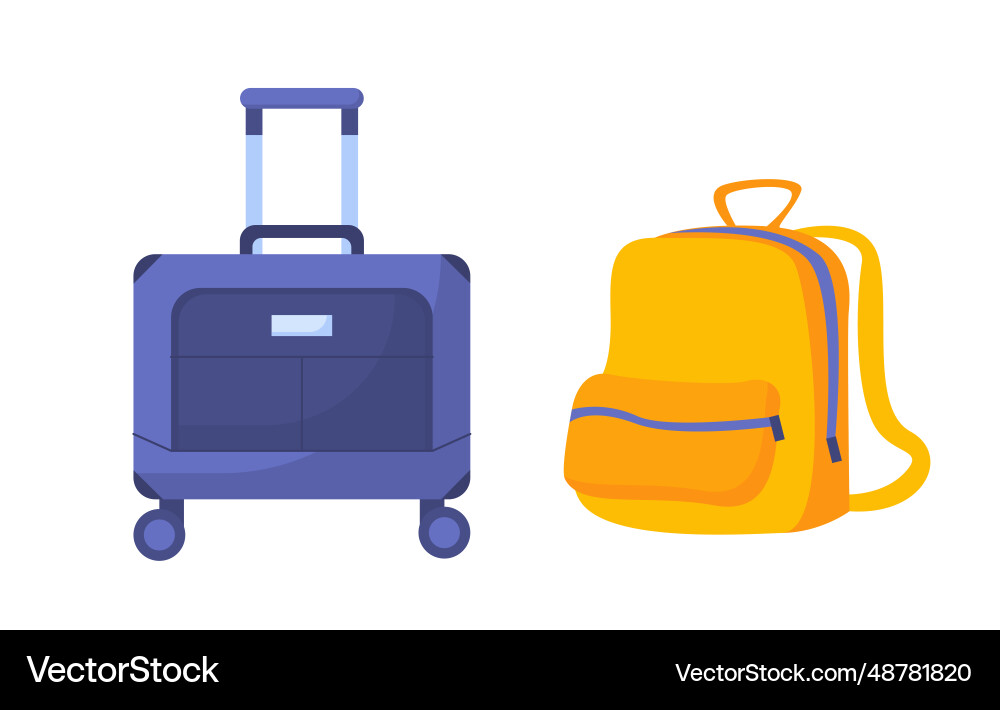 Travel bags set Royalty Free Vector Image - VectorStock