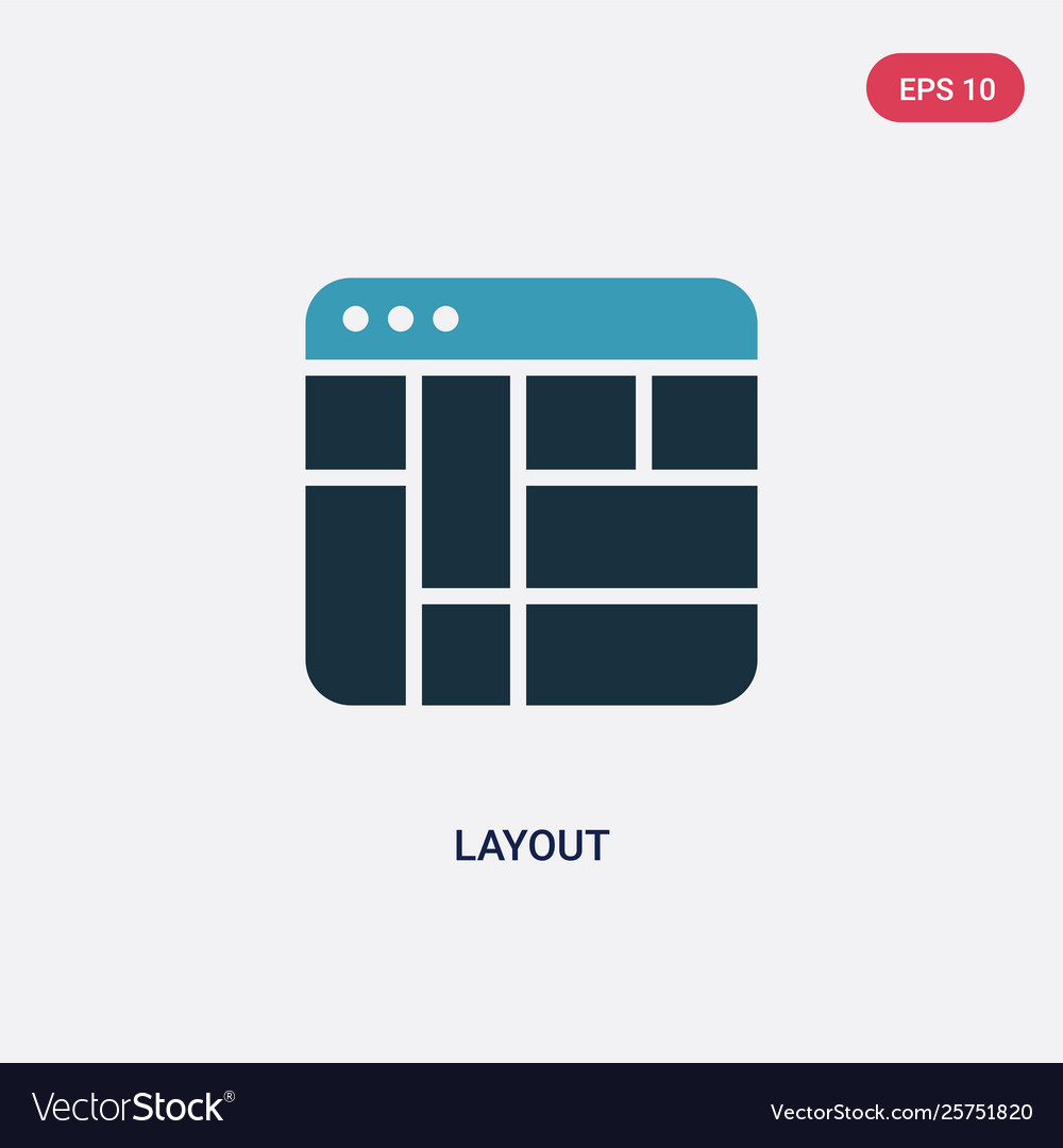 Two color layout icon from user interface concept Vector Image