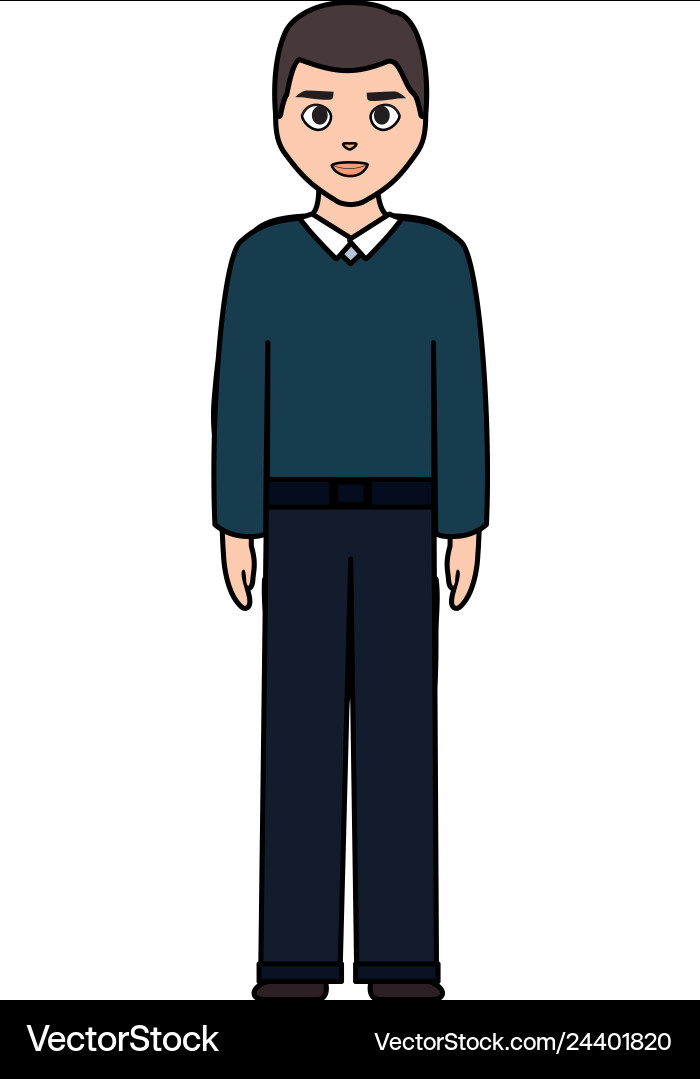 Young and casual man character Royalty Free Vector Image