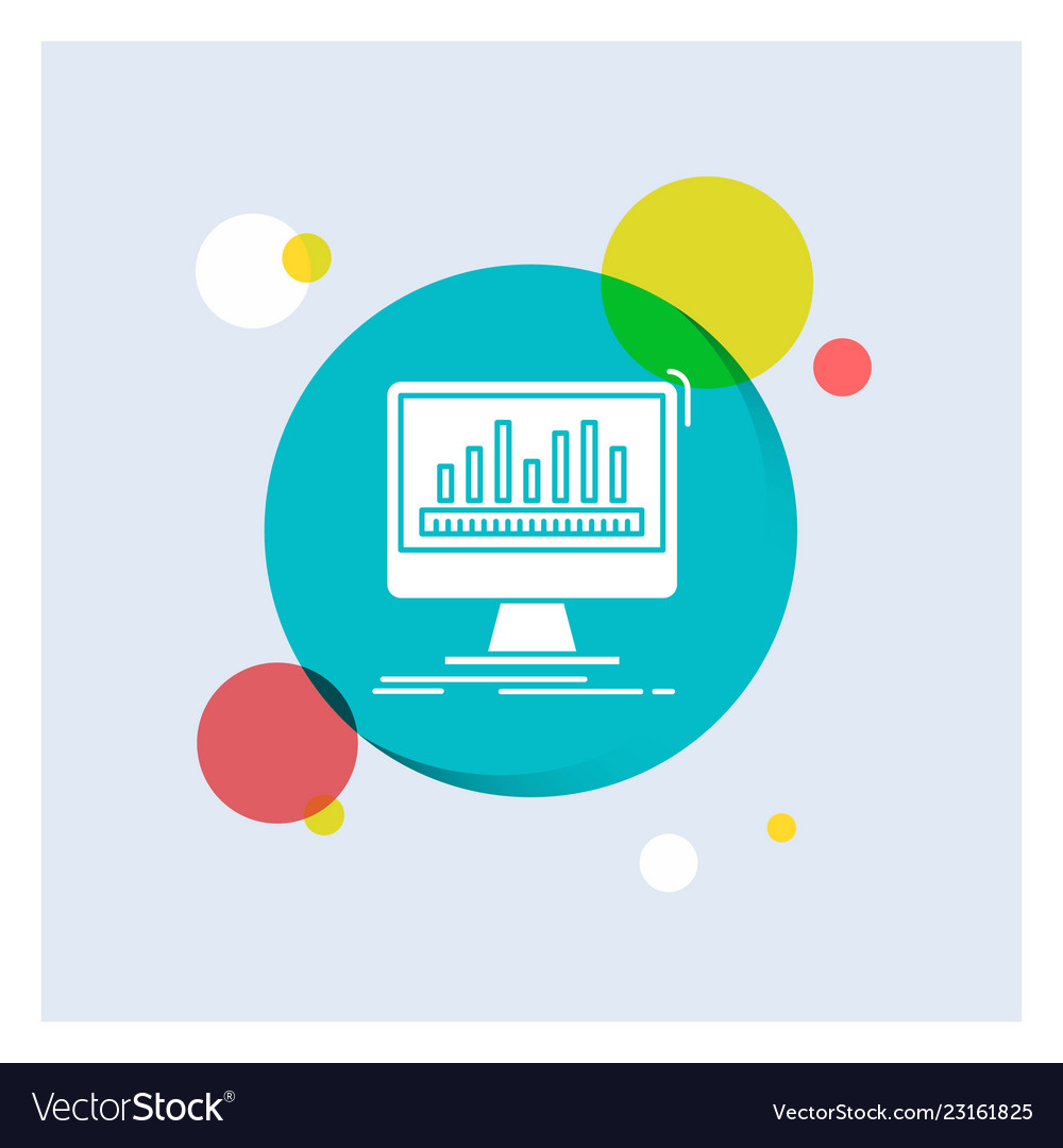 Analytics processing dashboard data stats white Vector Image