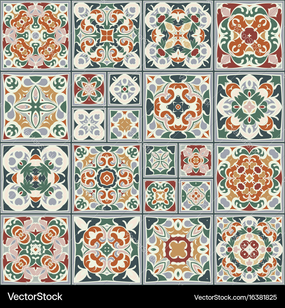 Collection of ceramic tiles Royalty Free Vector Image
